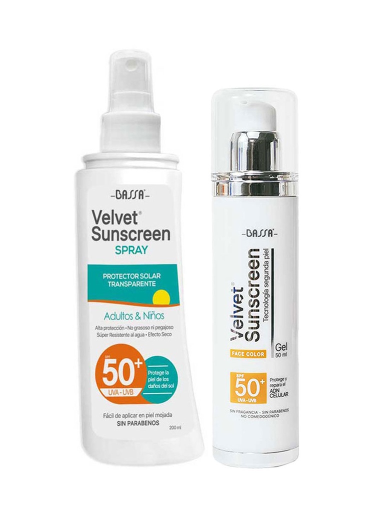 Pack Velvet Sunscreen Face Color + Velvet Spray Toque Seco | Dermashop